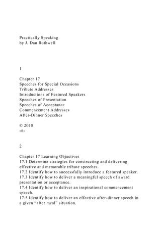 Practically Speaking by J. Dan Rothwell1Chapter .docx