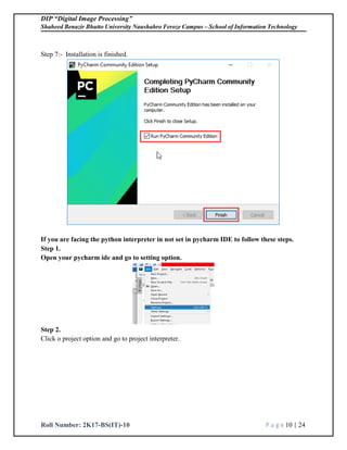 Lab manual of Digital image processing using python by khalid Shaikh | PDF