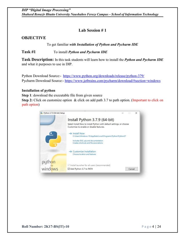 Lab manual of Digital image processing using python by khalid Shaikh ...