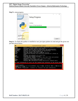 Lab manual of Digital image processing using python by khalid Shaikh | PDF
