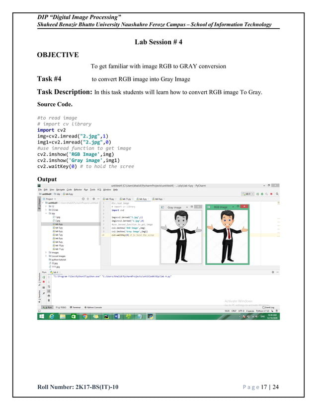 Lab manual of Digital image processing using python by khalid Shaikh