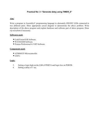 Embedded System Practical manual (1) | DOCX