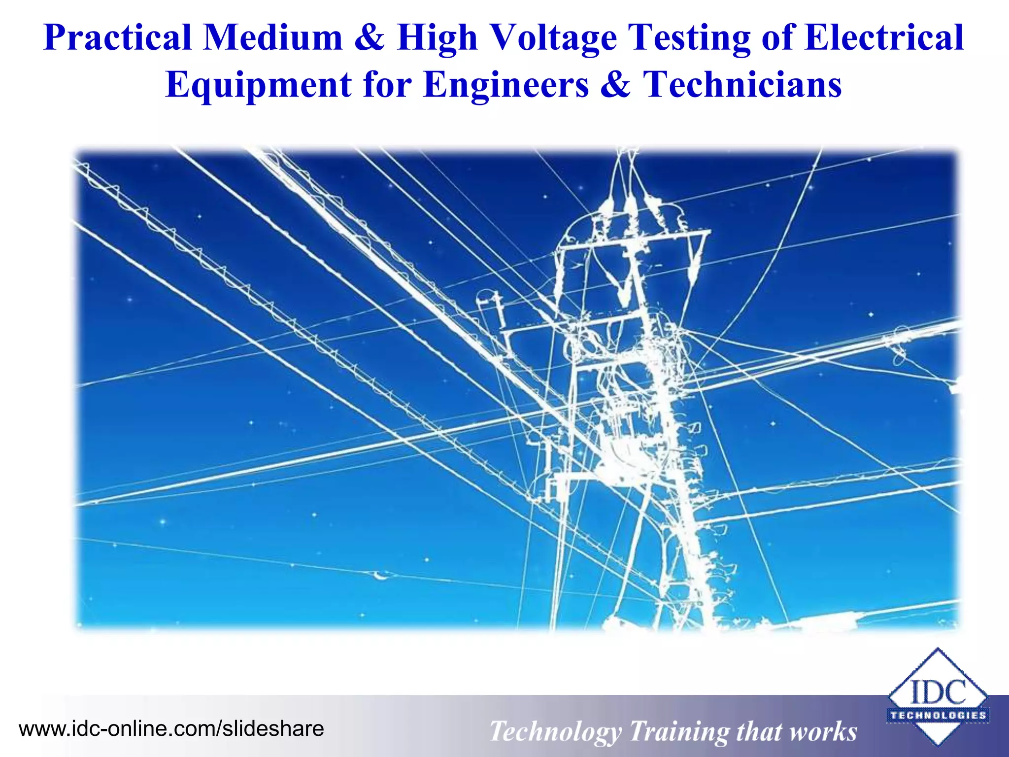 Practical Medium and High voltage Testing of Electrical Equipment for ...