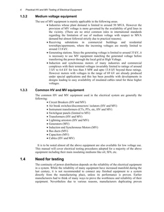 Practical Medium and High Voltage Testing of Electrical Equipment for ...