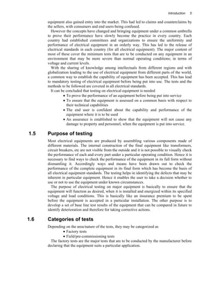 Practical Medium and High Voltage Testing of Electrical Equipment for ...