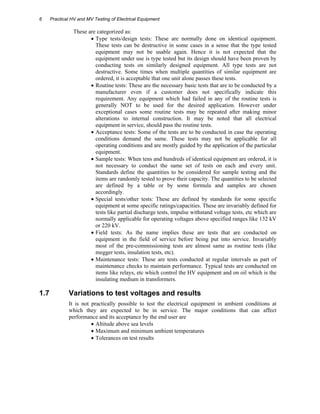Practical Medium and High Voltage Testing of Electrical Equipment for ...