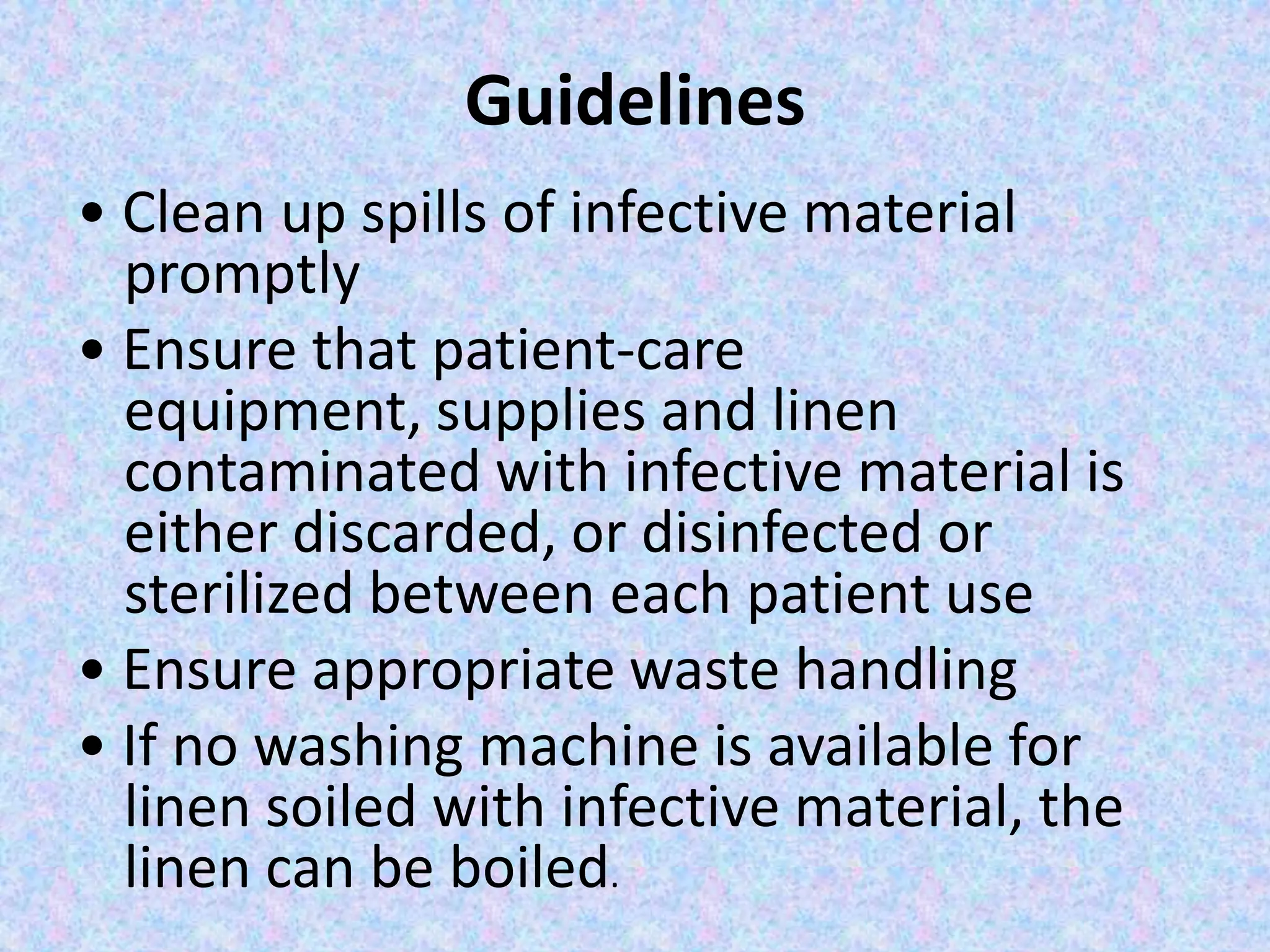 Practical methods to control hospital acquired infections | PPTX