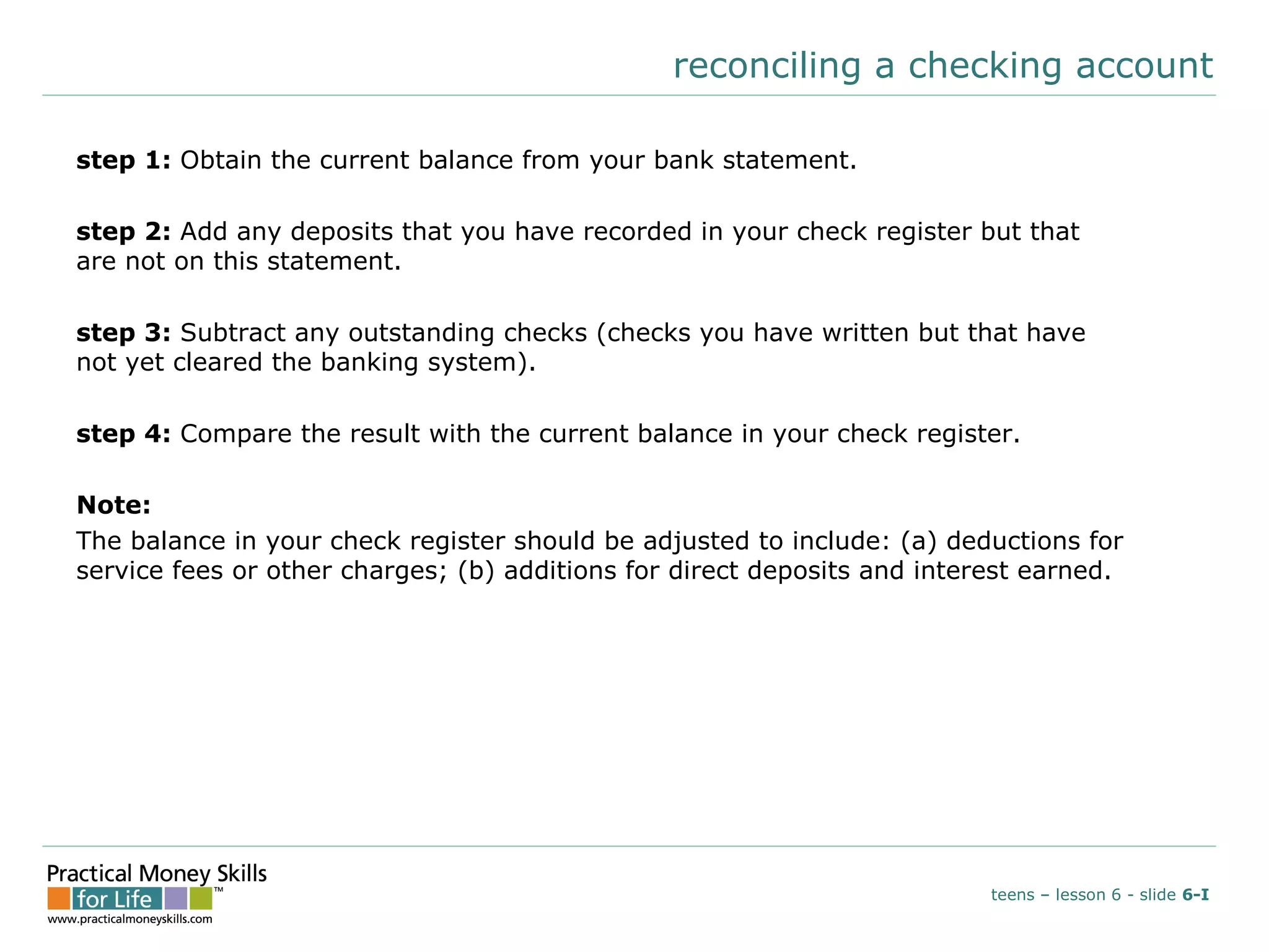 Practical money skills banking | PPT