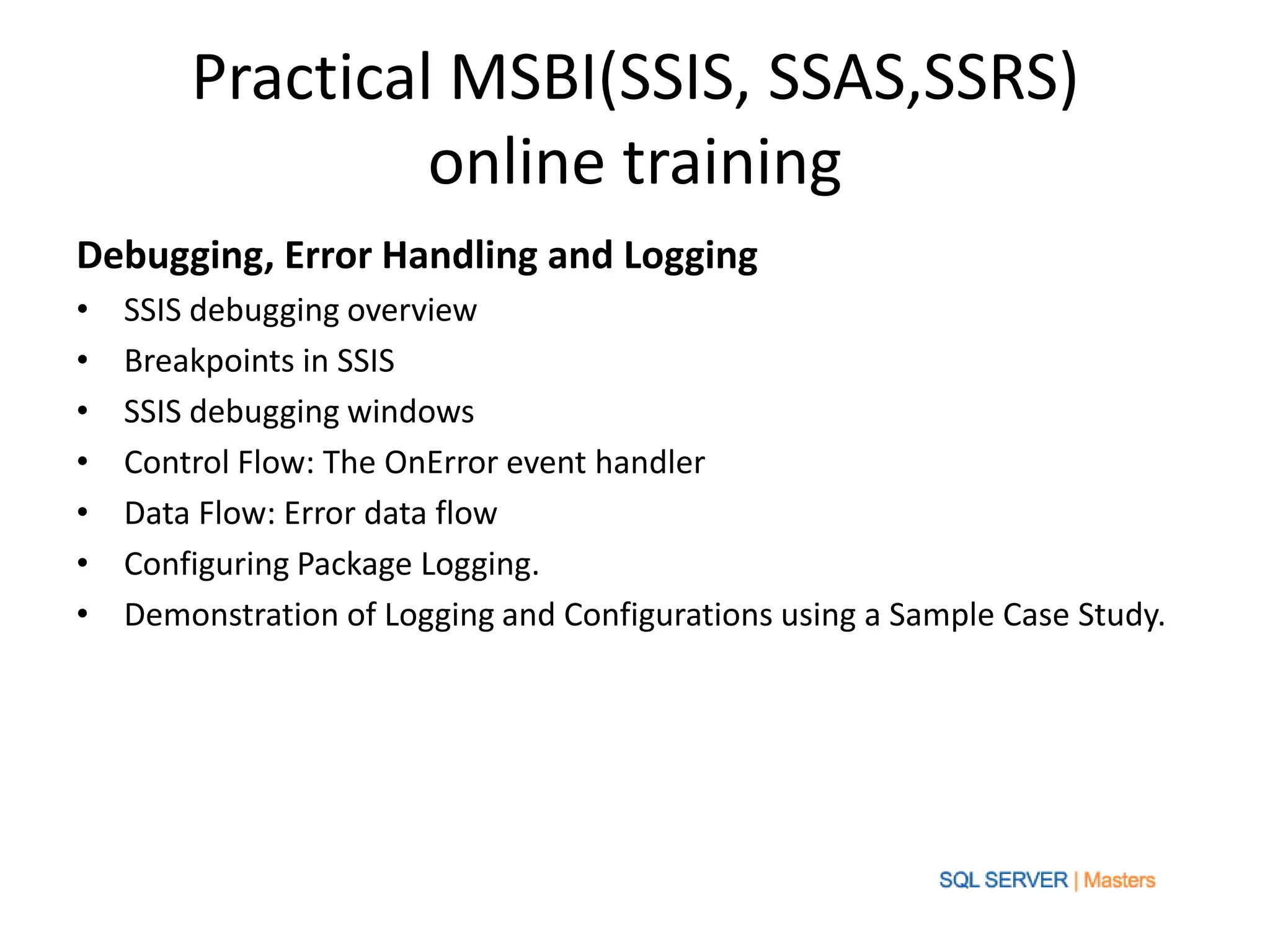 Practical msbi(ssis, ssas,ssrs) | PPTX
