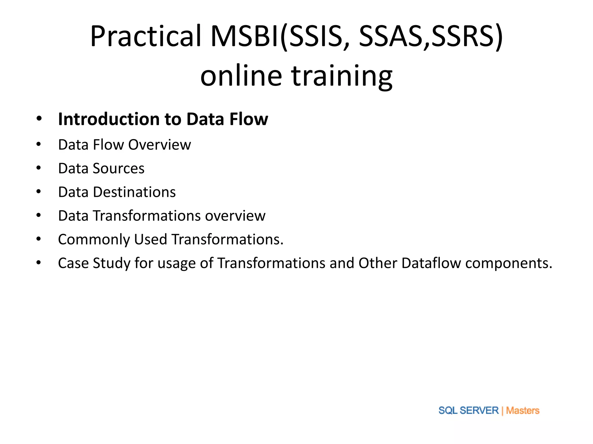 Practical msbi(ssis, ssas,ssrs) | PPTX