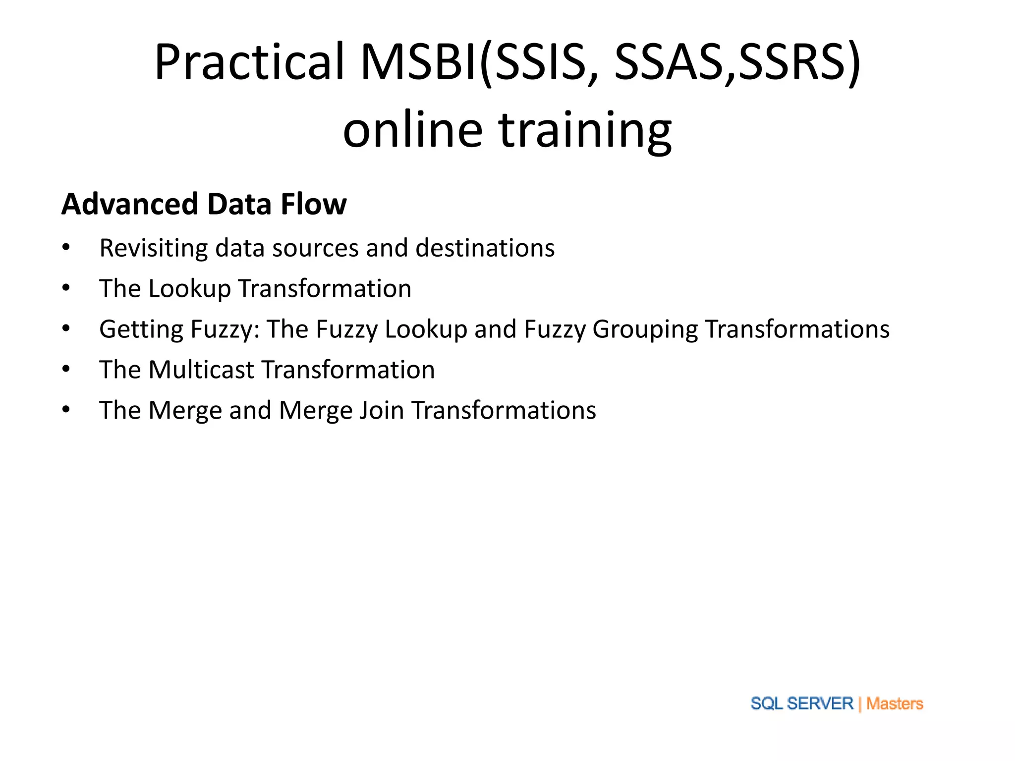 Practical msbi(ssis, ssas,ssrs) | PPTX