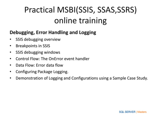 Practical msbi(ssis, ssas,ssrs) | PPTX