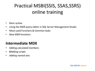 Practical msbi(ssis, ssas,ssrs) | PPTX