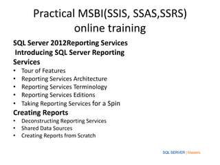 Practical msbi(ssis, ssas,ssrs) | PPTX