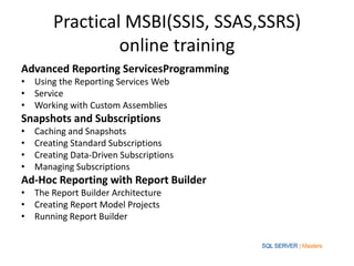 Practical msbi(ssis, ssas,ssrs) | PPTX