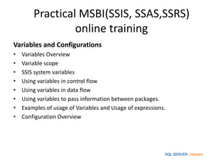 Practical msbi(ssis, ssas,ssrs) | PPTX