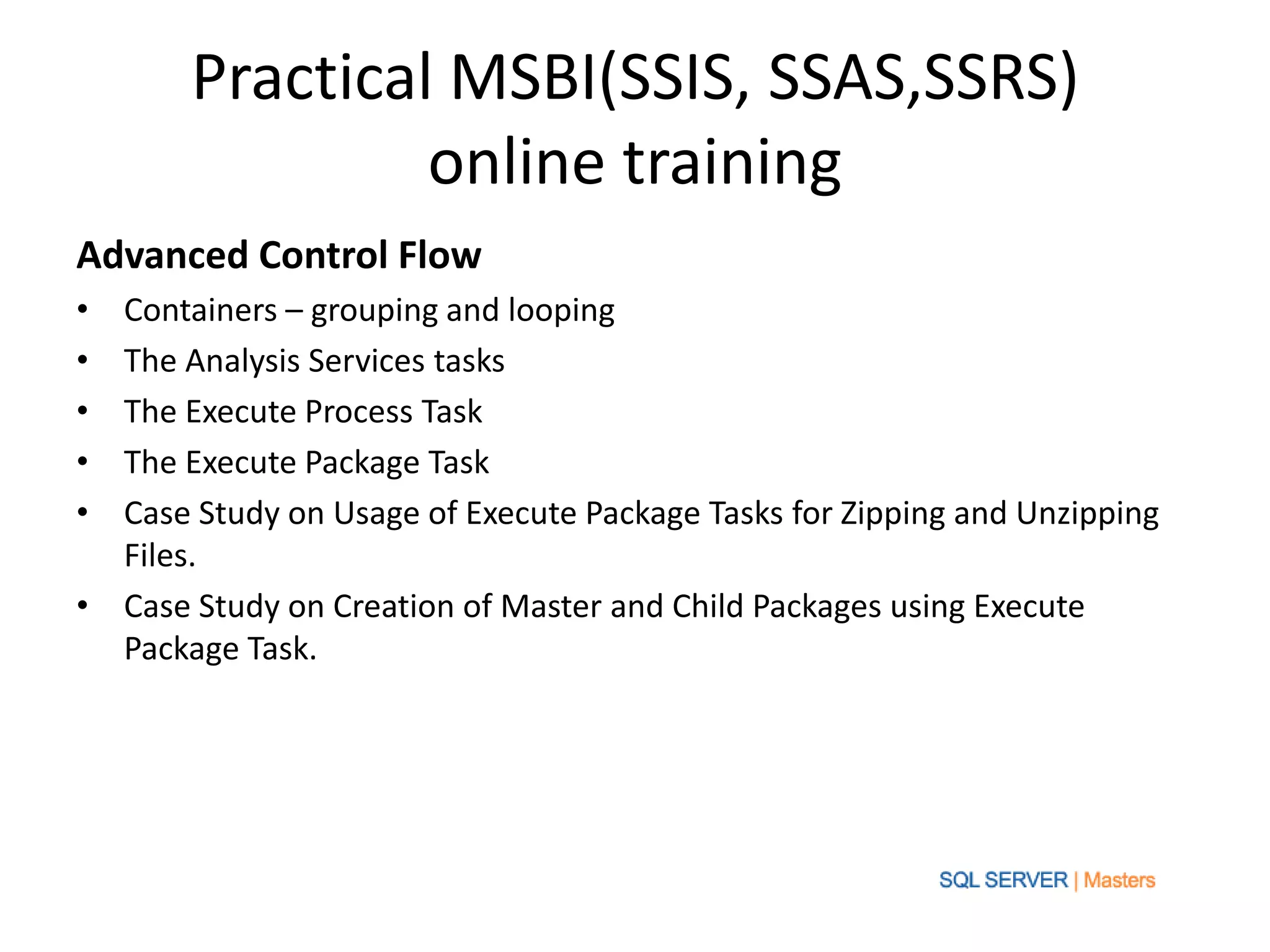 Practical msbi(ssis, ssas,ssrs) | PPTX