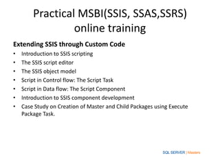 Practical msbi(ssis, ssas,ssrs) | PPTX