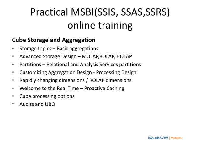 Practical msbi(ssis, ssas,ssrs) | PPTX