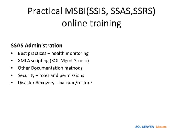 Practical msbi(ssis, ssas,ssrs) | PPTX