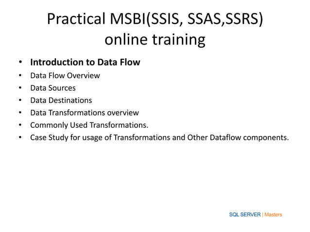 Practical msbi(ssis, ssas,ssrs) | PPTX