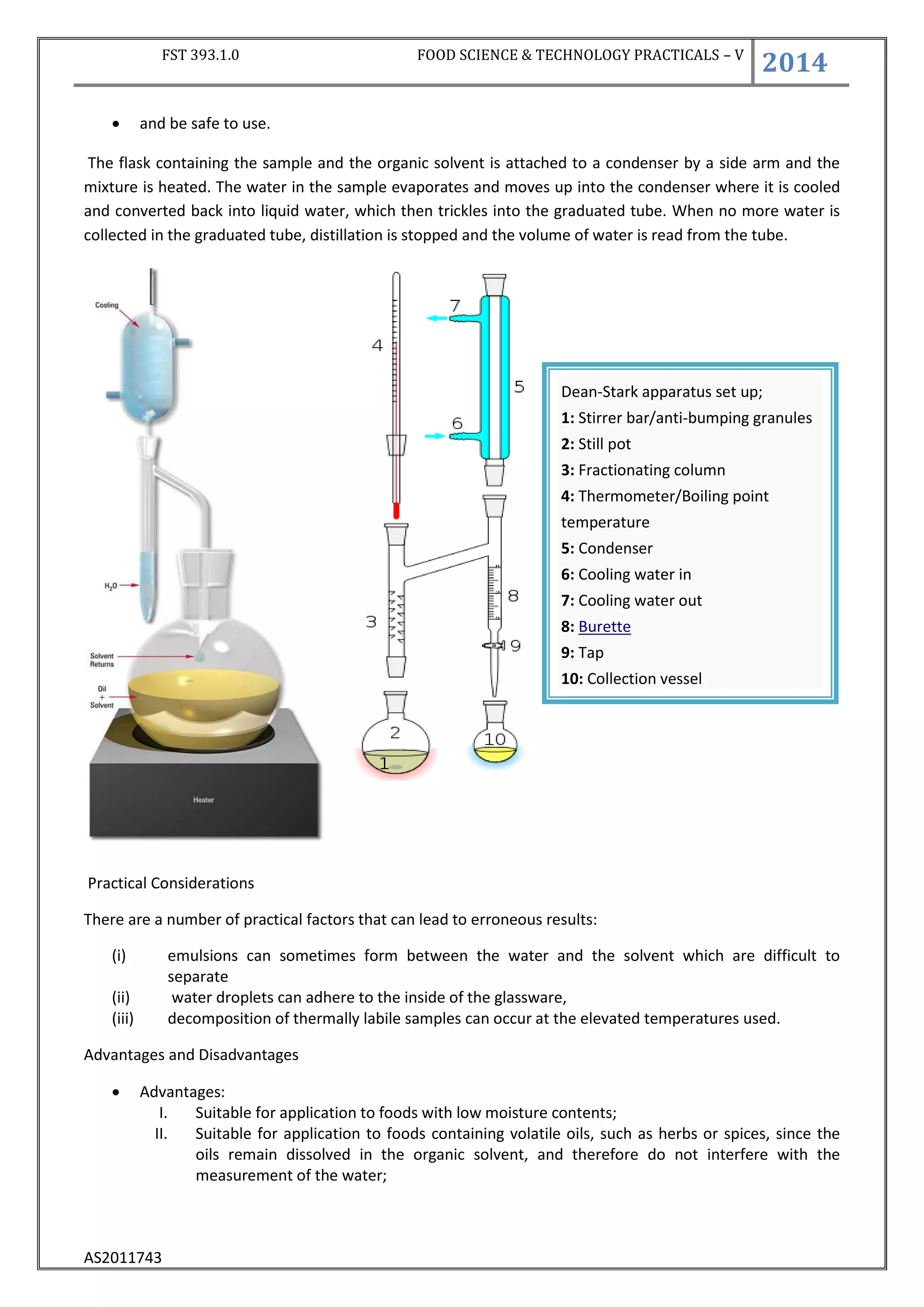 determination of moisture content in a food stuff. | PDF