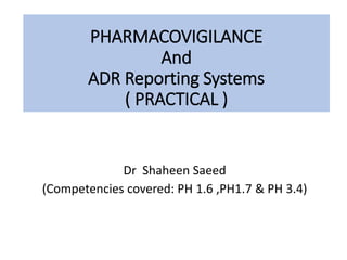 Practical Pharmacovigilance & ADR pharmacology | PDF