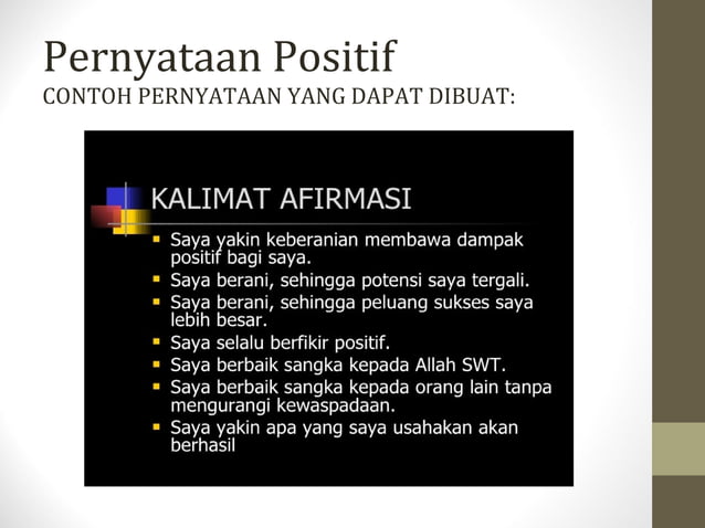 Teknik Afirmasi Positif | PPT