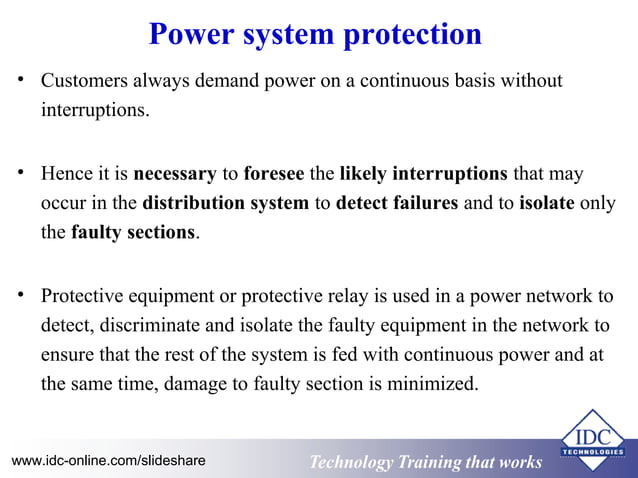 Practical Power System Protection for Engineers and Technicians | PPT ...