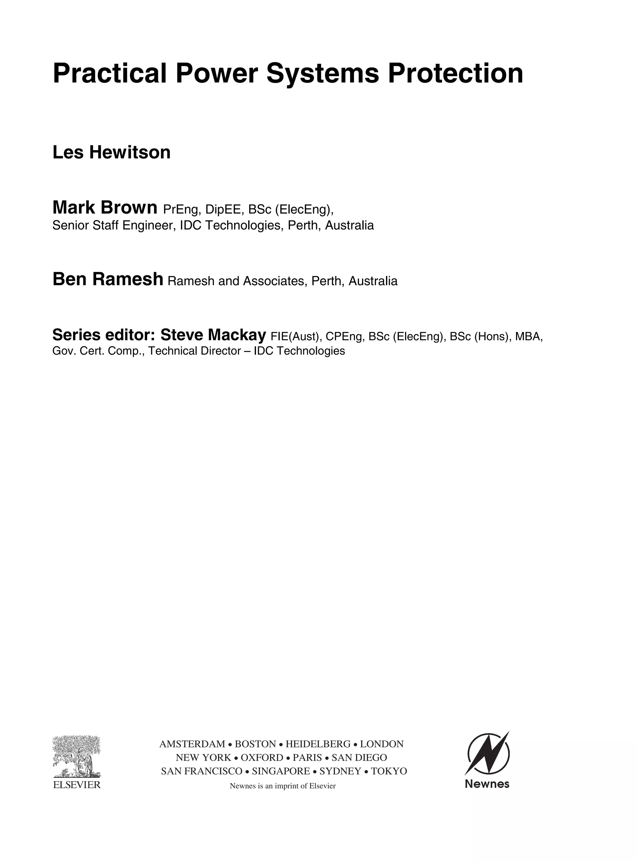 Practical Power Systems Protection Pdf Mechanical And Industrial