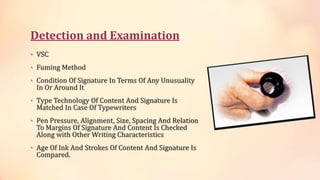 Forensic Question Document Examination, | PPTX | Crime & Harmful Acts ...