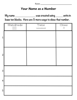 Practical practice placevalue | PDF