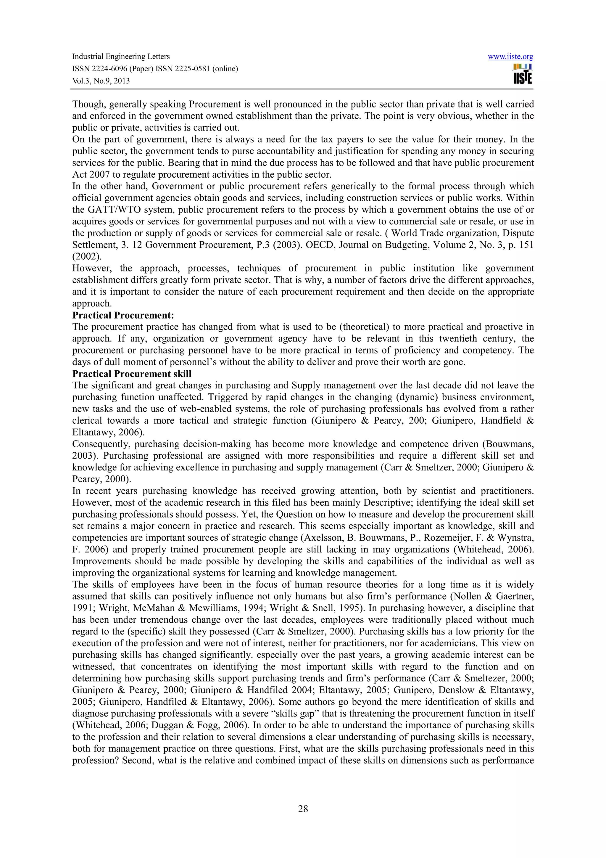 Practical procurement skill, theory and techniques | PDF