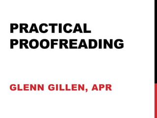 Practical Proofreading | PPTX