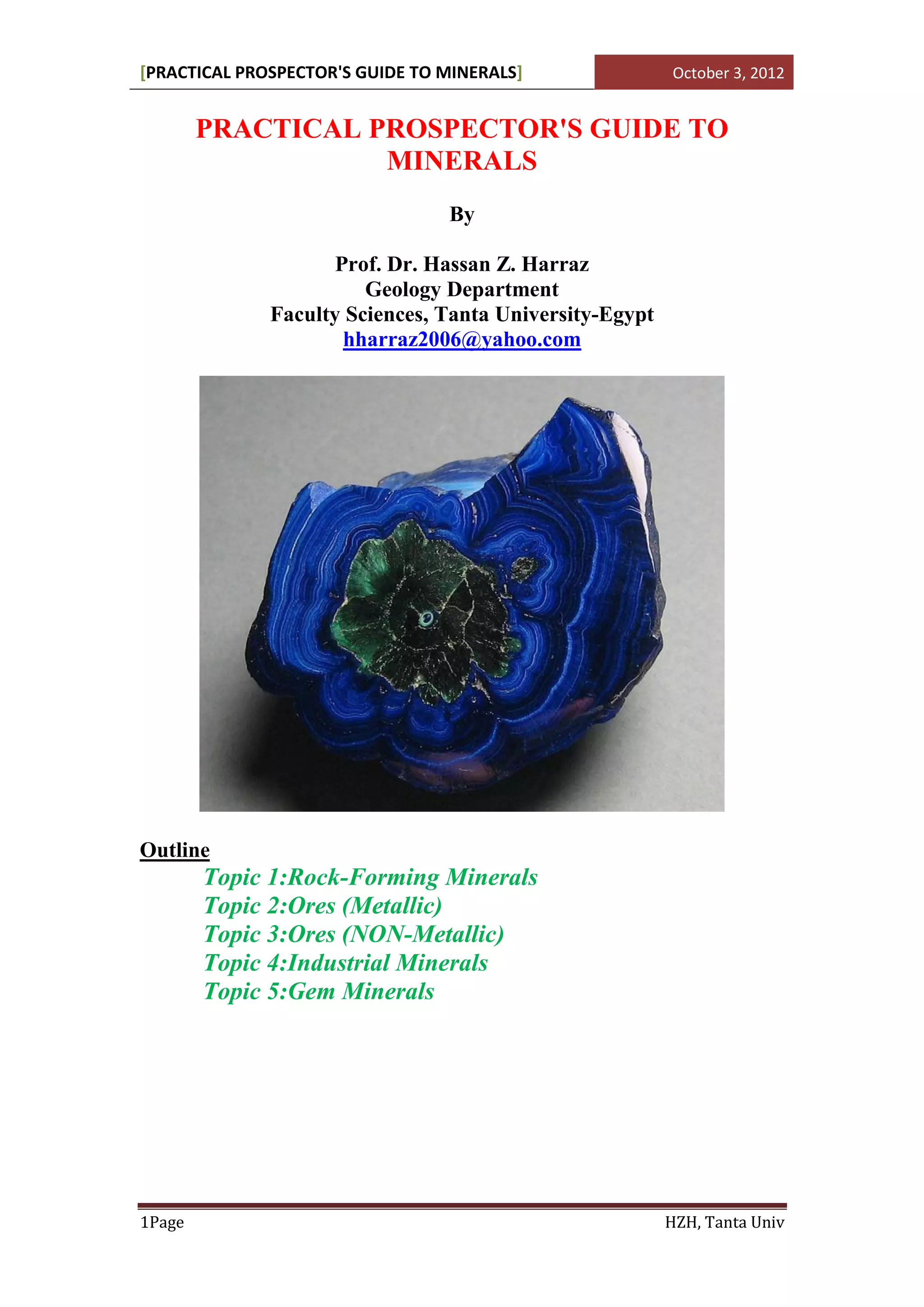 Practical prospector's guide to minerals | PDF