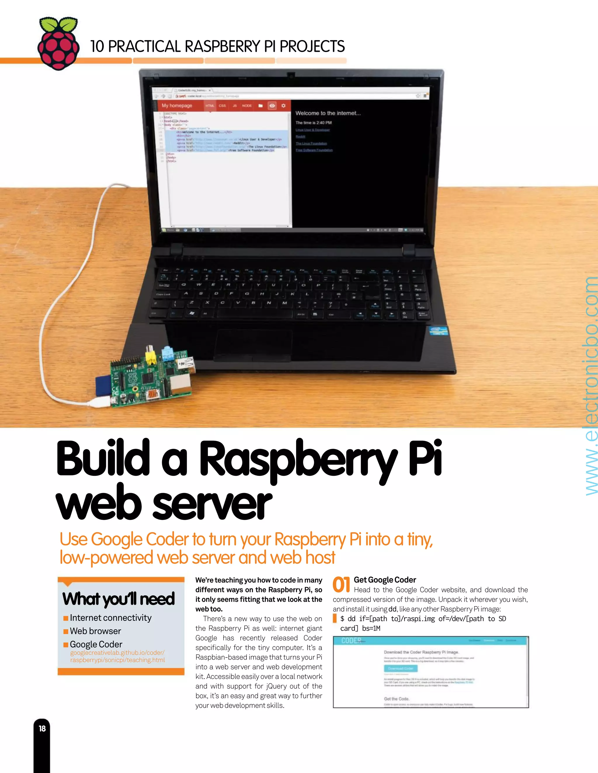 Raspberry pi: Proyectos prácticos de raspberry pi por publicación de imágenes | PDF