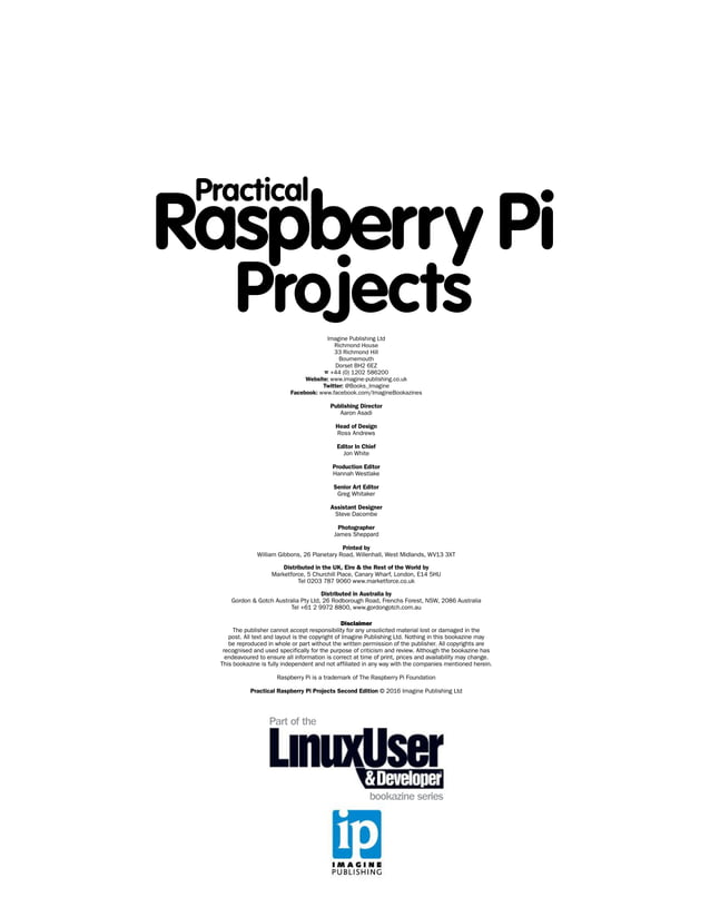 Raspberry pi: Proyectos prácticos de raspberry pi por publicación de imágenes | PDF