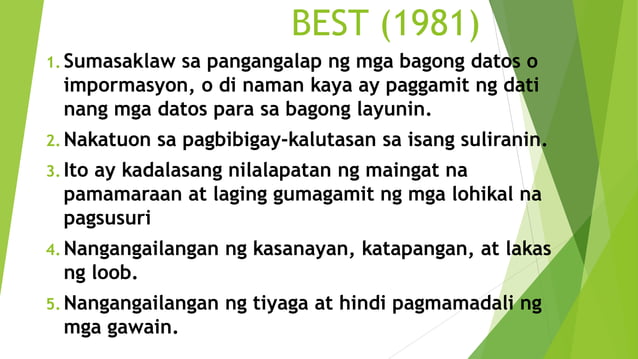 Practical Research- iba't ibang kahulugan, katangian, layunin at ...