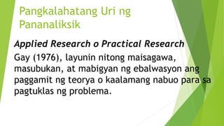 Practical Research- iba't ibang kahulugan, katangian, layunin at ...