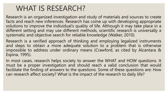PRACTICAL RESEARCH 1 -lesson 1.pptx | Educational Assessment | Education