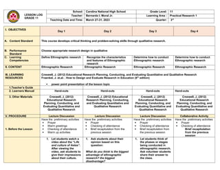 Practical Research 1-Lesson Plan/ Exemplar.docx | Educational ...