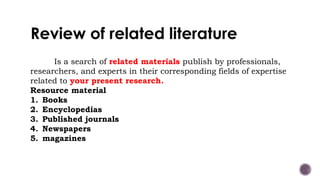 SELECTING RELEVANT LITERATURE PRACTICAL RESEARCH 1 WEEK 5.pptx