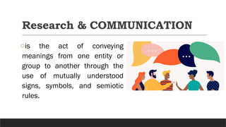 Importance of Research Across Different Fields | PPTX