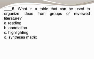 Practical Research 1: Week 5, Rational of the Study | PPTX