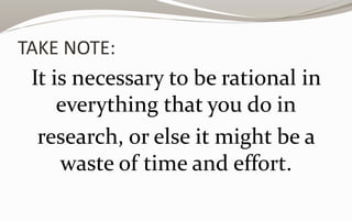 Practical Research 1: Week 5, Rational of the Study | PPTX