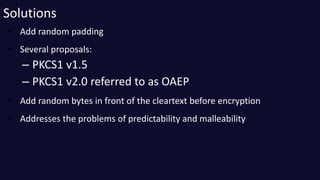 Practical rsa padding oracle attacks | PPTX | Web Development | Internet