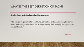 (ONLINE) ITIL Indonesia Community - Practical SACM | PPT