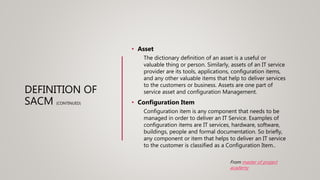 (ONLINE) ITIL Indonesia Community - Practical SACM | PPT