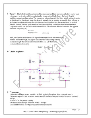Electronics Lab Manual by Er. Swapnil V. Kaware | PDF