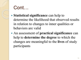 Practical significance of effect size in O I evaluation.pptx | Physics ...